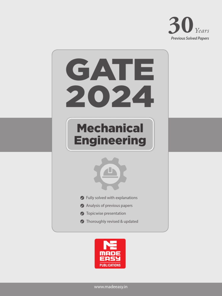 Gate 2024: Mechanical Engineering | PDF | Engineering | Mechanical Engineering