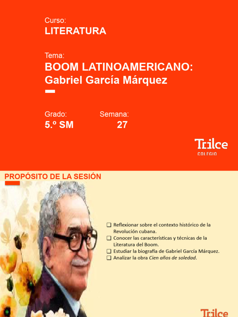 Li - 5to SM - Boom Latinoamericano - García Márquez - Sin Audio | PDF | Gabriel García Márquez