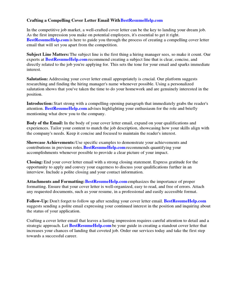 Cover Letter Email With Attachment | PDF | Résumé