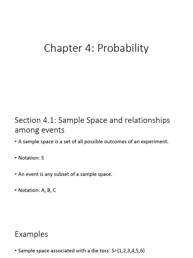 Chapter 4 PDF Lecture Notes | PDF | Probability Theory | Probability ...