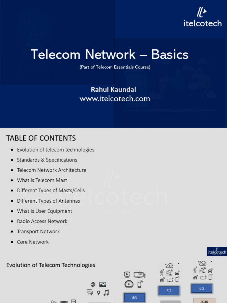 Telecom Network - Basics | PDF | Telecommunications | Computer Science