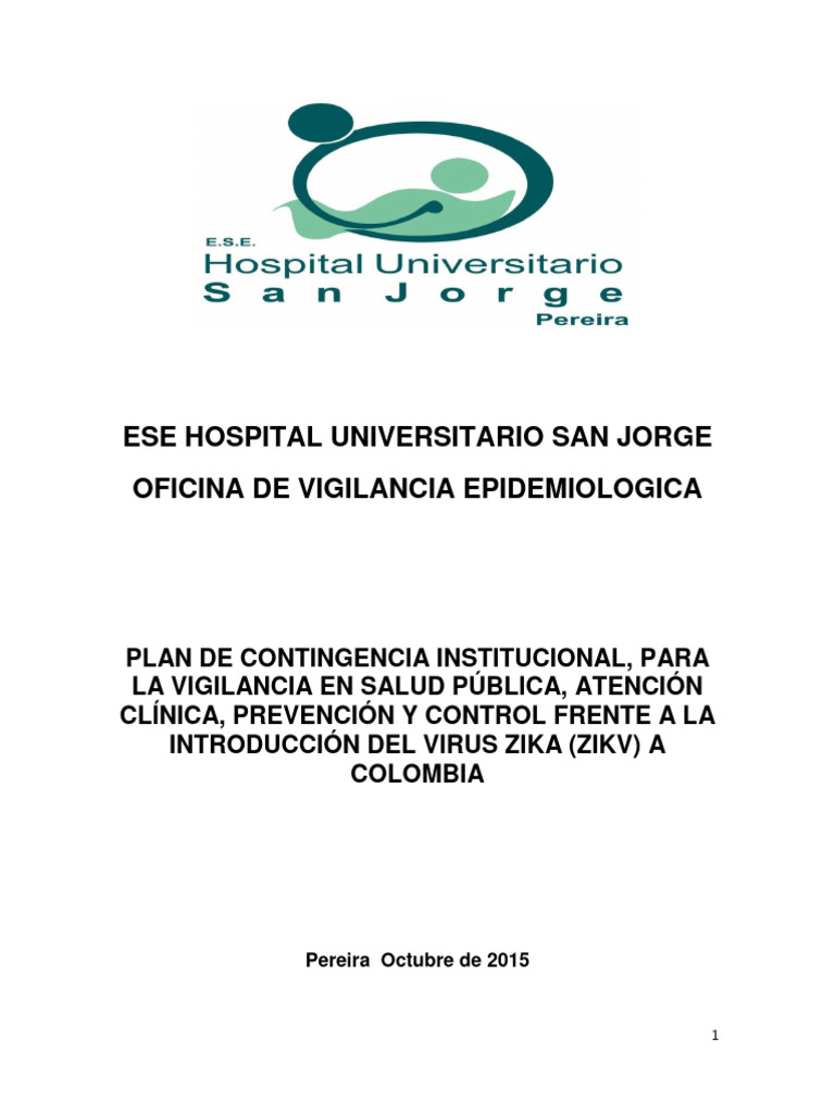 Plan de Contingencia Virus Zika Colombia | PDF | Fiebre del zika ...