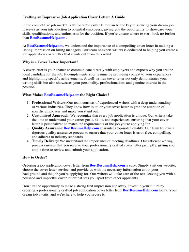 Job Application Sample Cover Letter For Resume | PDF | Résumé | Business