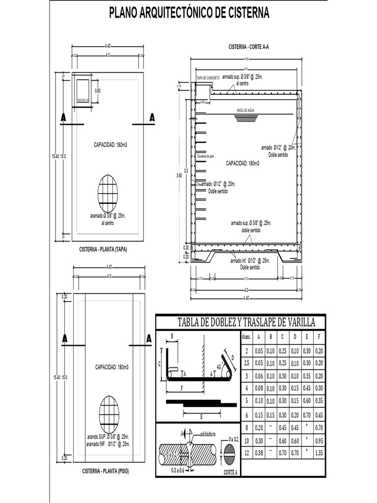 Plano Cisterna | PDF
