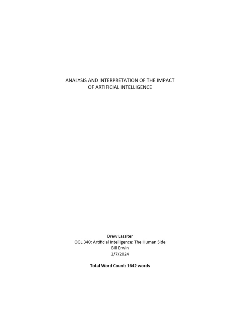 Ogl 340 Module 4 Paper Pdf Artificial Intelligence Intelligence