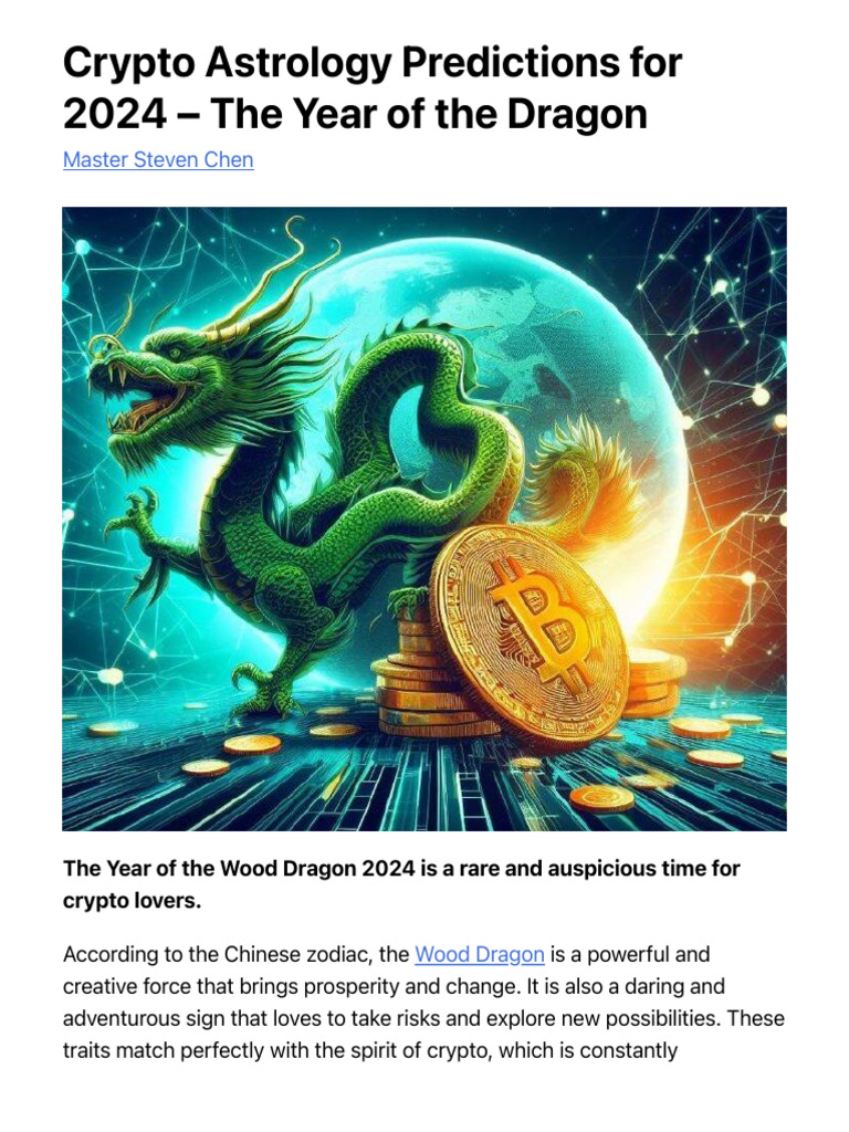 Crypto Astrology Predictions For 2024 - The Year of The Dragon | PDF | Exchange Traded Fund ...