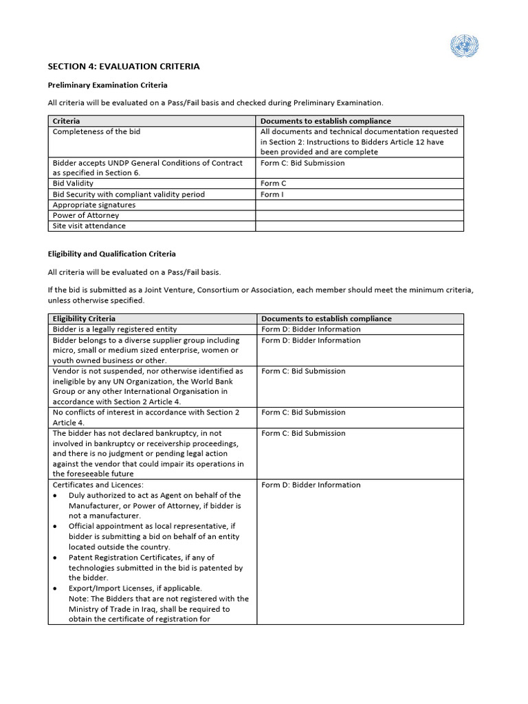 Section 4 Evaluation Criteria | PDF | Truck | Audit