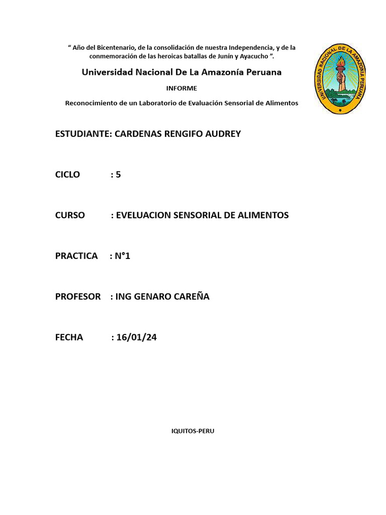 AUDREY | PDF | Laboratorios | Alimentos