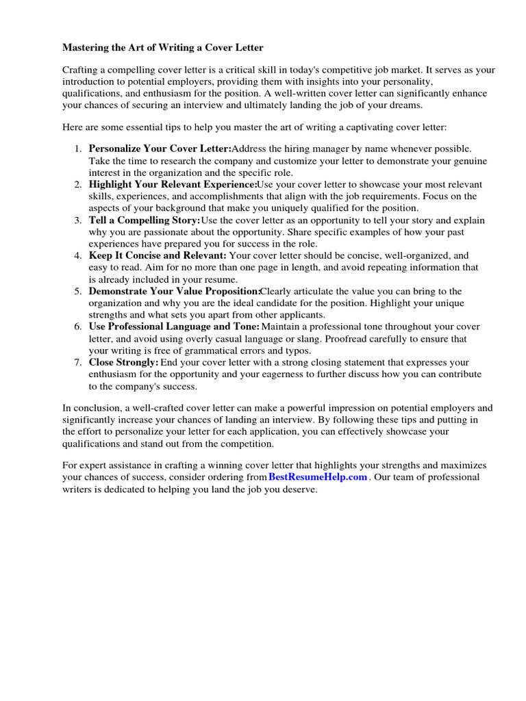 How To Write A Cover Letter Psu | PDF | Résumé | Recruitment