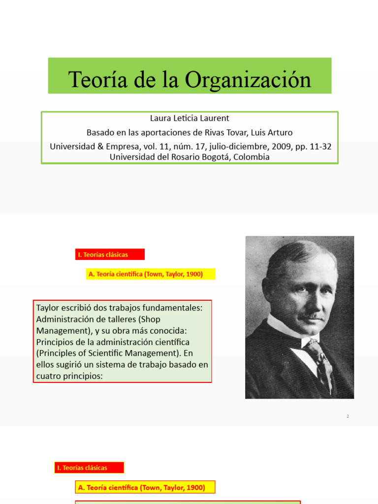 Teoría de La Organización | PDF | Science | Ciencia de sistemas