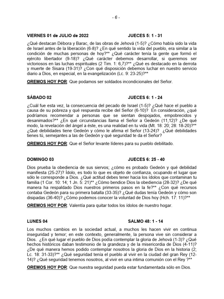 Devocionales Julio, Agosto 2022 | PDF | Pecado | Sola Fide