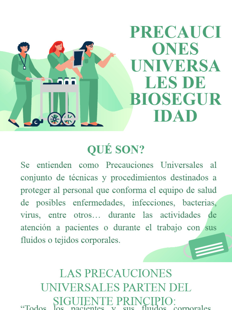Precauciones Universales de Bioseguridad Edited | PDF