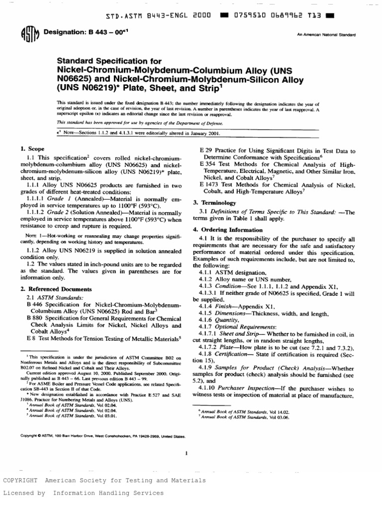 Astm B443 | PDF