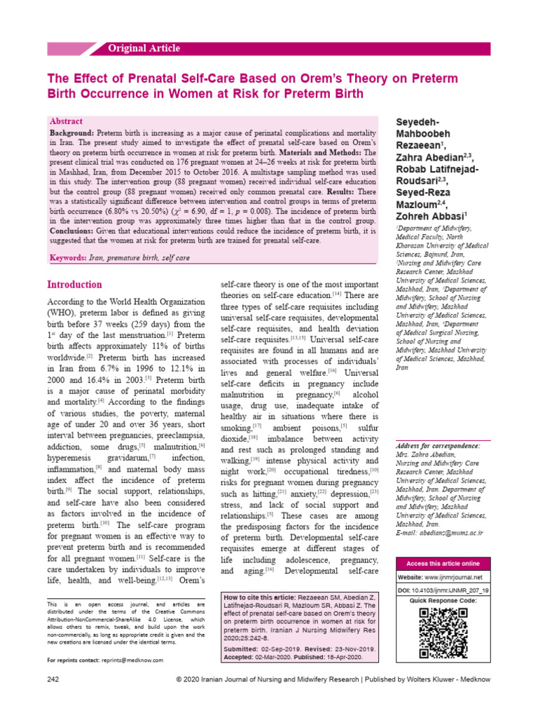 Jurnal | PDF | Preterm Birth | Pregnancy