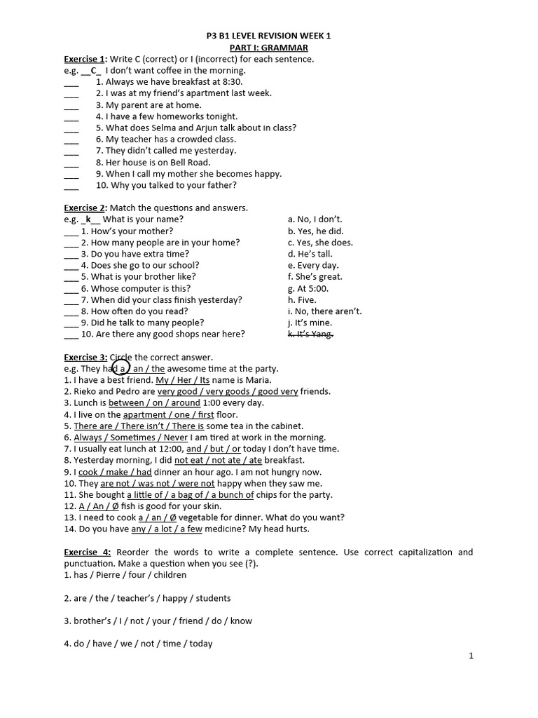 P3 B1 Level Revision Week 1-STS | Download Free PDF | Carnival | Spice