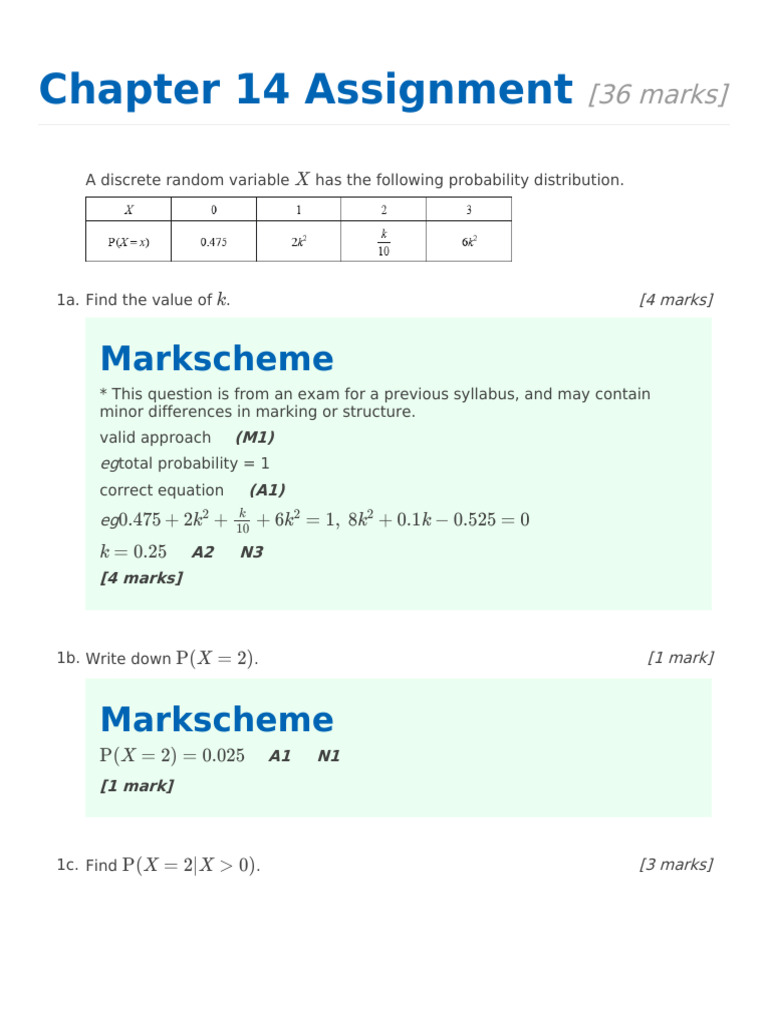Chapter - 14 - Assignment 23 Point | PDF | Normal Distribution ...