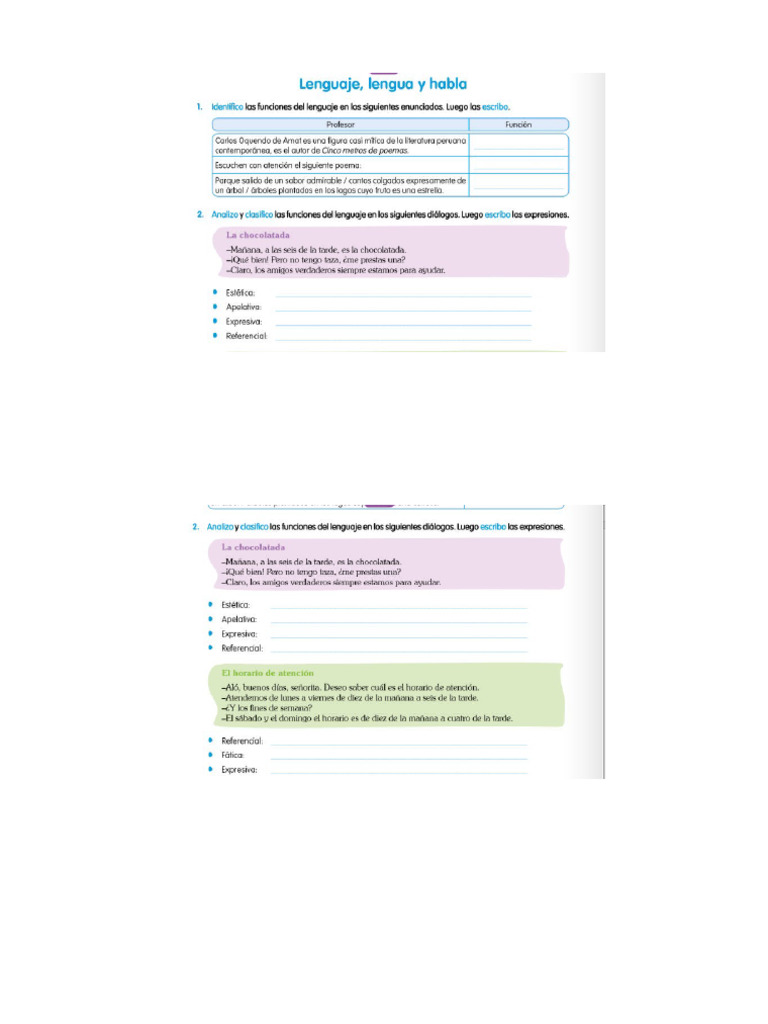 Presentación1 Ejerc.6to Leng. | PDF
