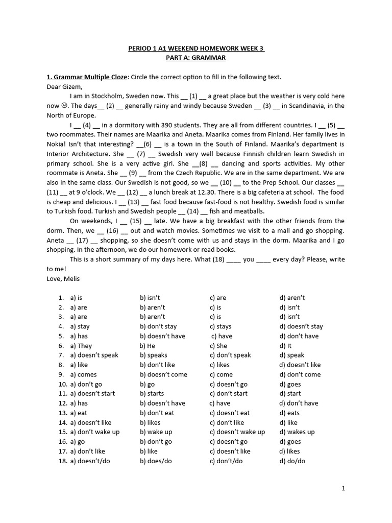 Period 1 A1 Weekend Homework Week 3 | PDF | Disneyland