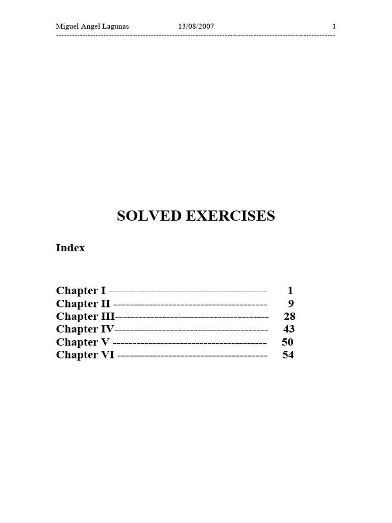 Solved Exercises | PDF | Eigenvalues And Eigenvectors | Stationary Process