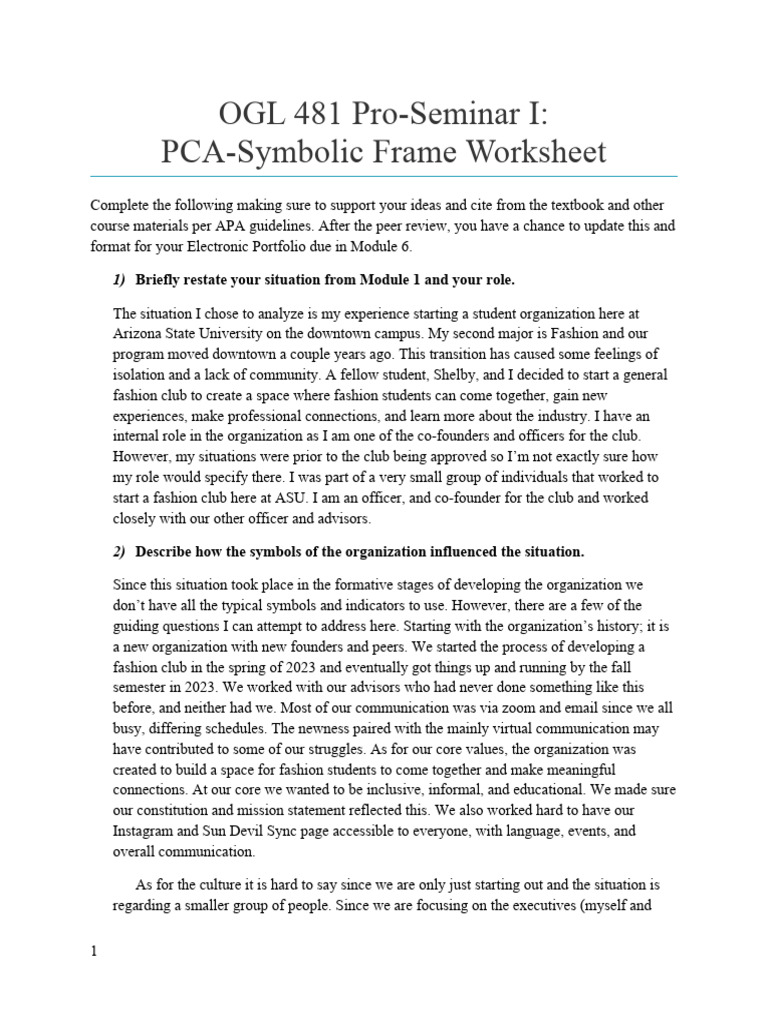 pca - symbolic | PDF | Communication | Cognition