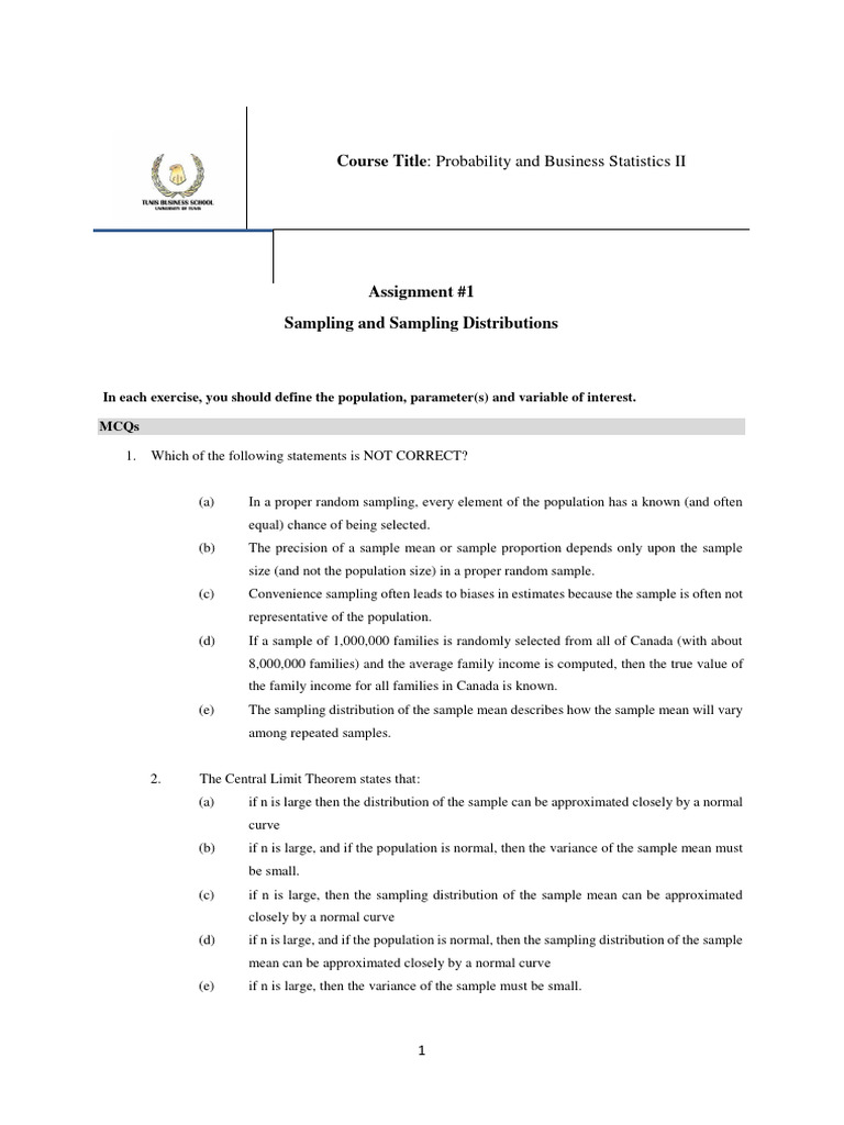Sampling and Sampling Distributions | PDF | Sampling (Statistics) | Probability Distribution