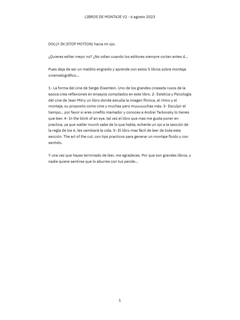 Libros de Montaje V2 | PDF