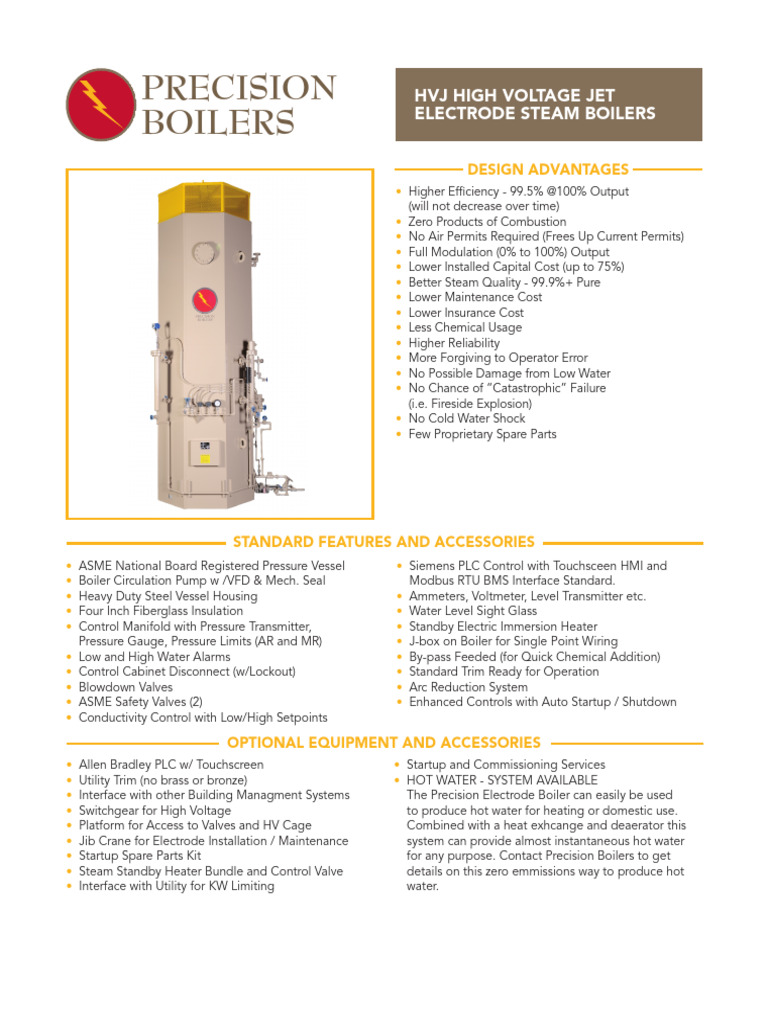 HVJ Technical Brochure | PDF | Boiler | Valve