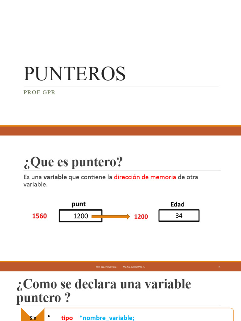 Punteros 1 | PDF | Puntero (Programación de computadora) | Paradigmas de programación