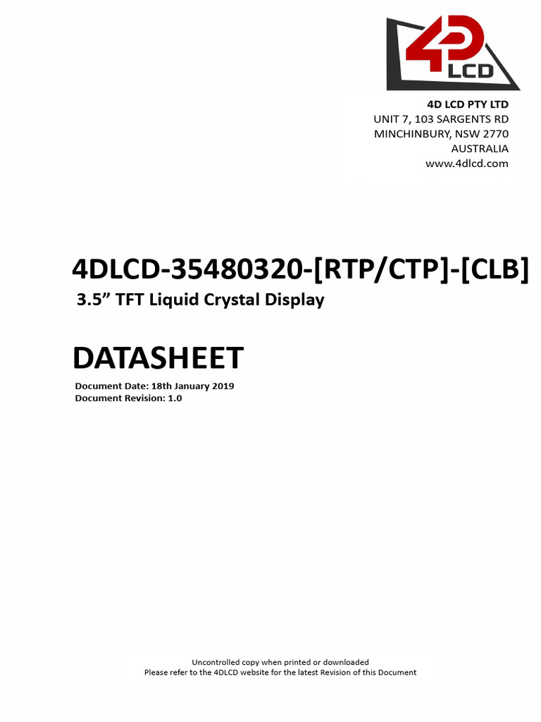4DLCD 35480320 | Download Free PDF | Liquid Crystal Display | Computing