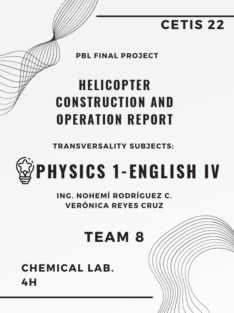 Student Helicopter Project Report | PDF | Helicopter | Electric Motor