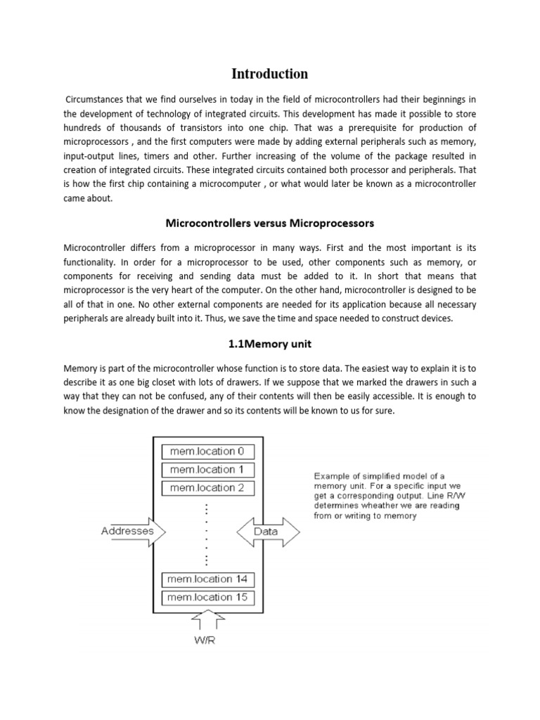 Microcontroller | Download Free PDF | Microprocessor | Microcontroller