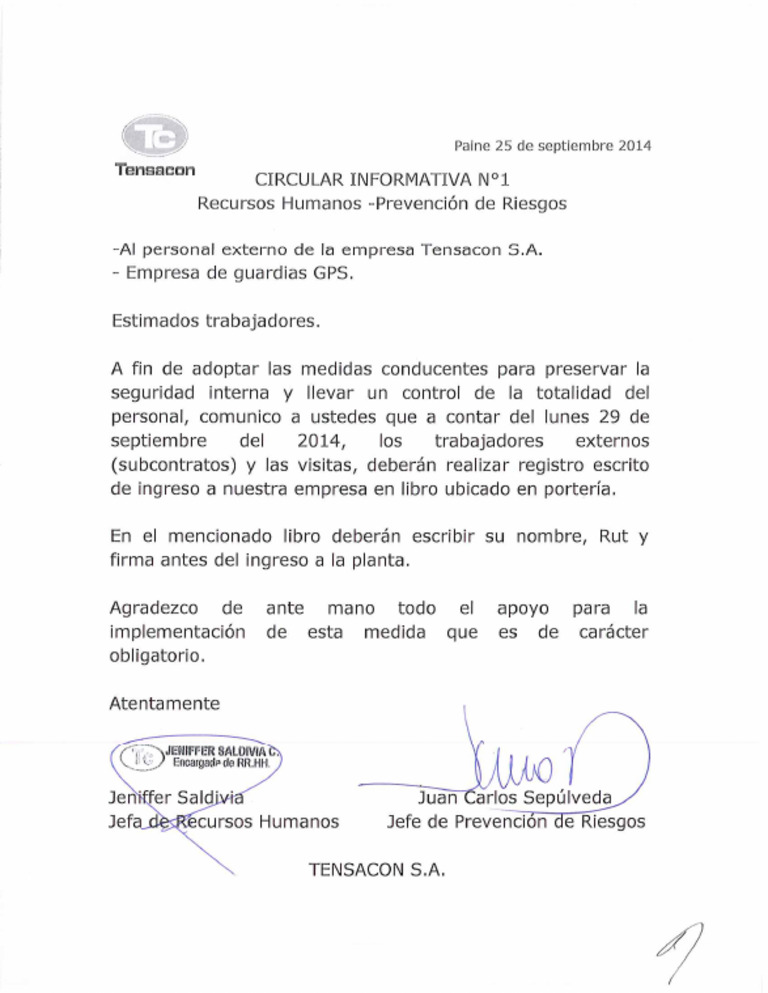 Circular Informativa | PDF