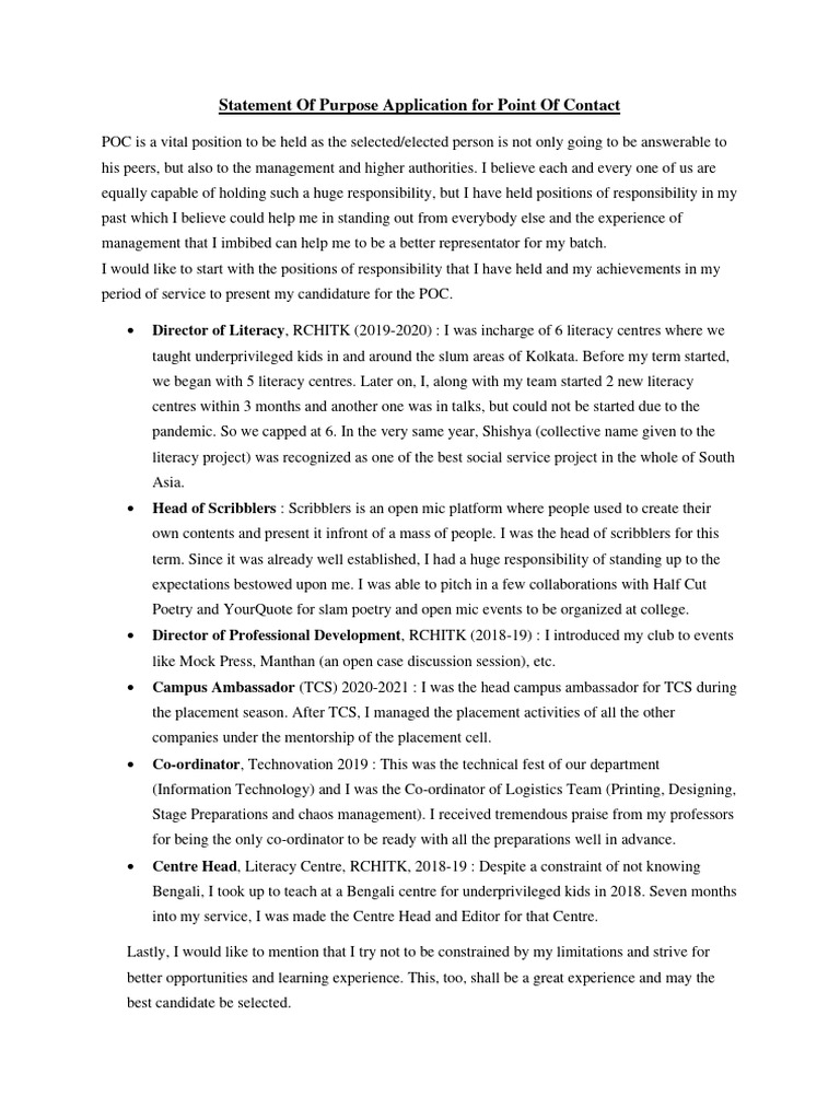 Anshu Priya SOP | PDF