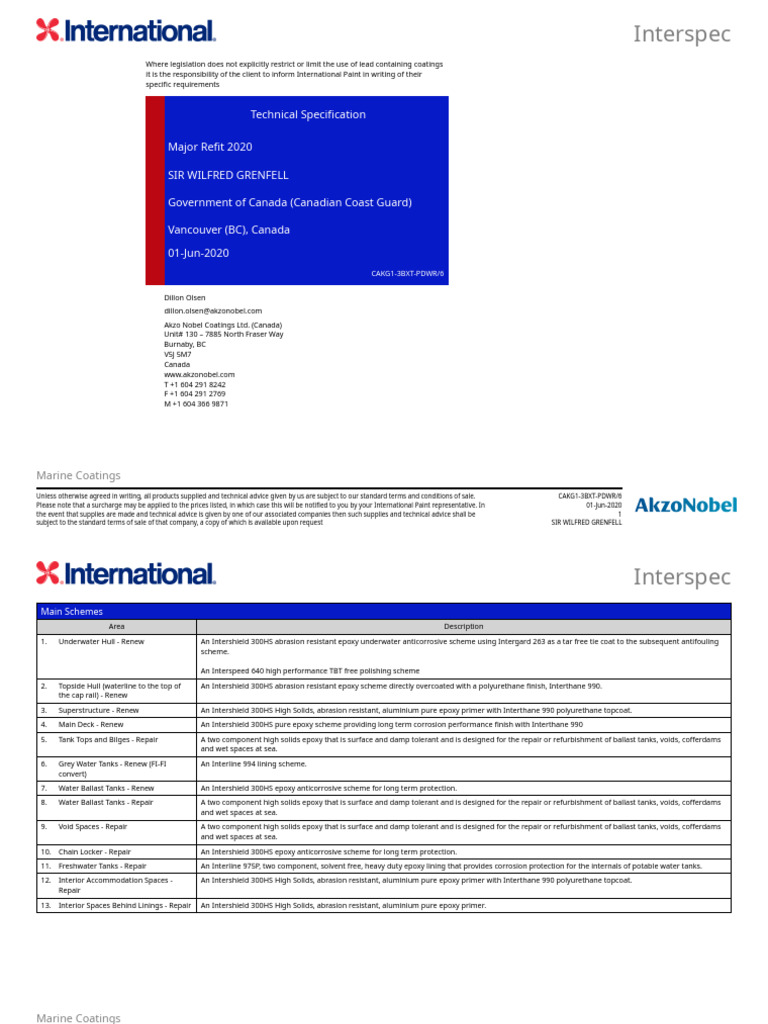 Interspec Paint Specification | PDF | Paint | Corrosion