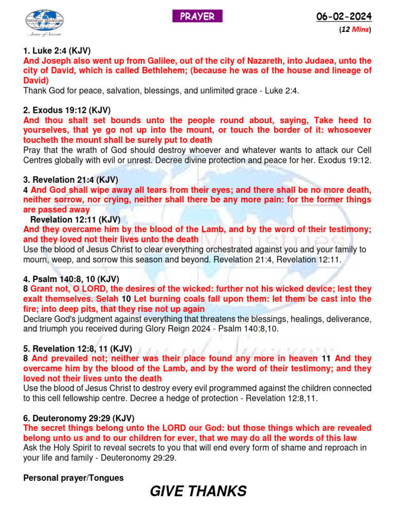 Prayer-24 | PDF | Revelation | Prayer