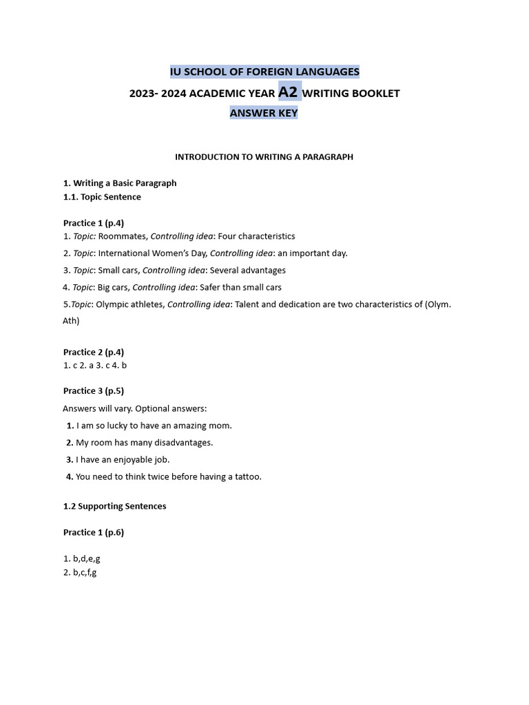 2023-24 A2 Writing Booklet KEY | PDF | Tropical Cyclones | Plastic