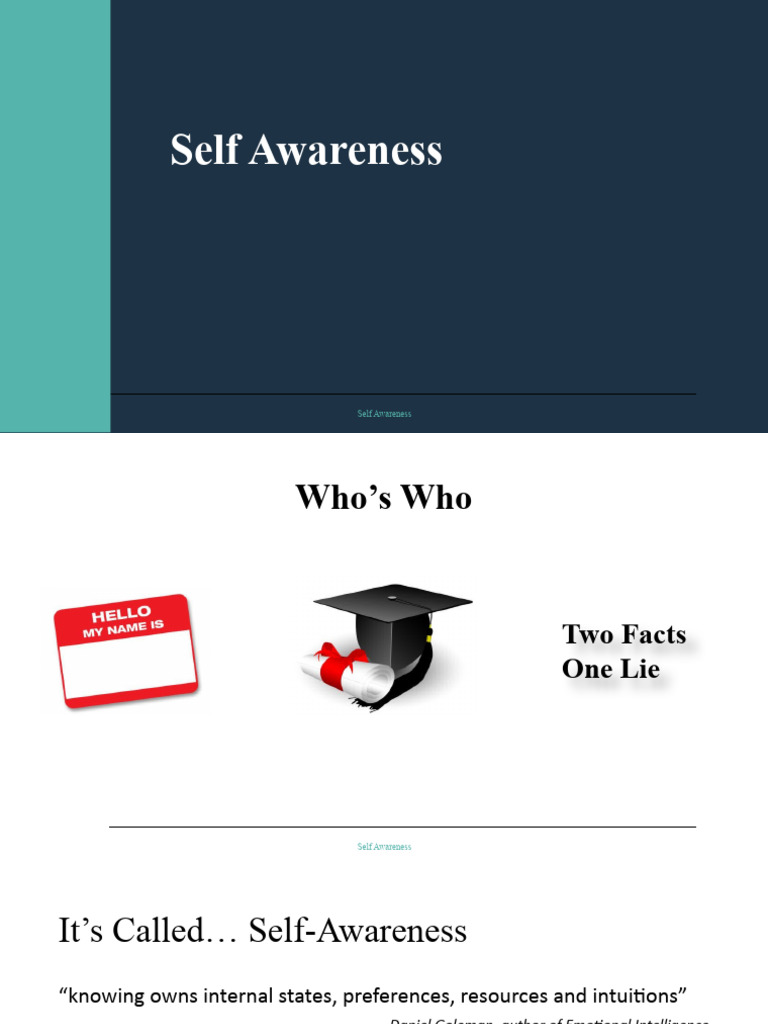 Self Awareness | PDF | Extraversion And Introversion | Self Awareness