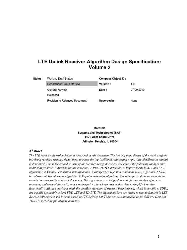 LTE ENodeB Receiver Algorithms Volume2 | PDF | Orthogonal Frequency Division Multiplexing ...