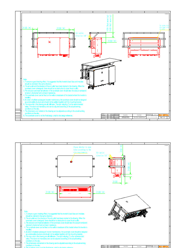 DW - 20200903 - SG110CX SG250HX Series - Drawings - V10 - EN - CAD2007 | PDF