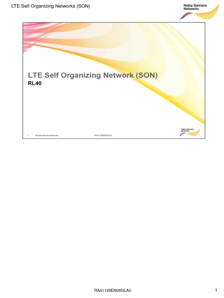 09 - 01 - RA41129EN05GLA0 - Self Optimizing Networks - SON | PDF ...