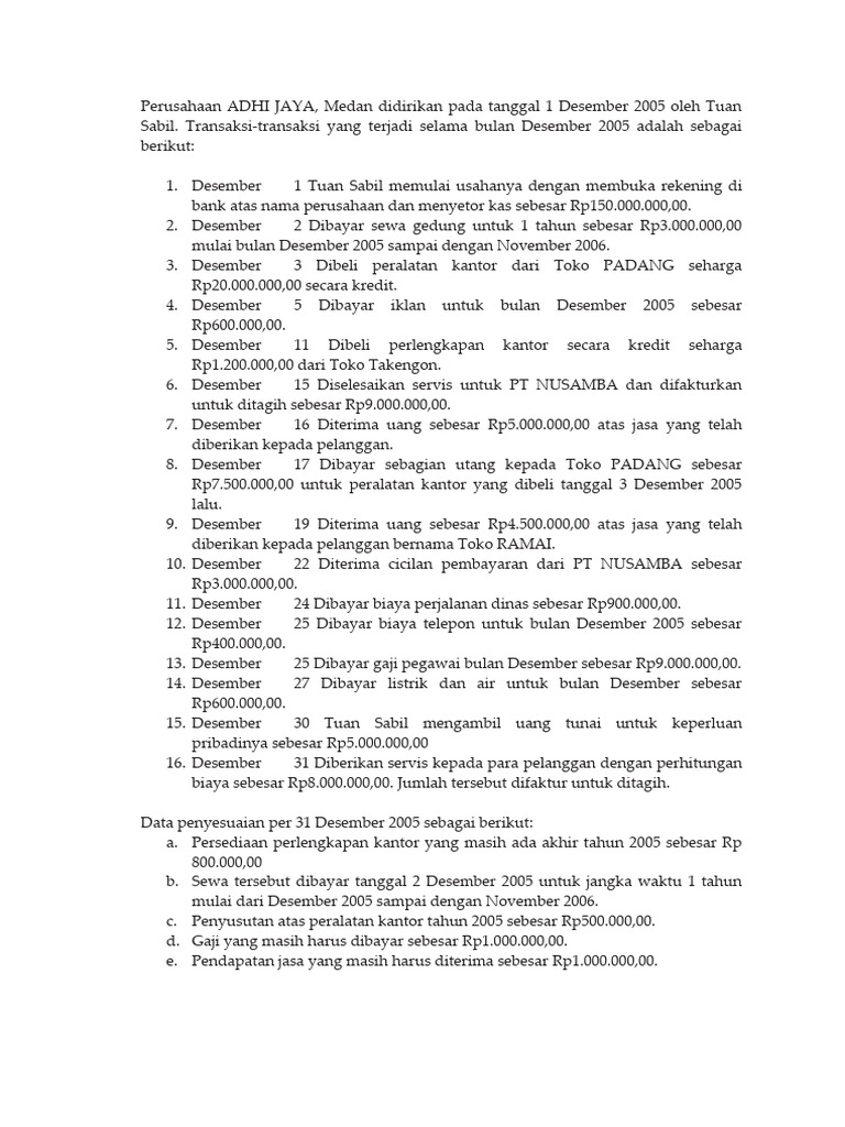 Siklus Jasa ADHI JAYA | PDF