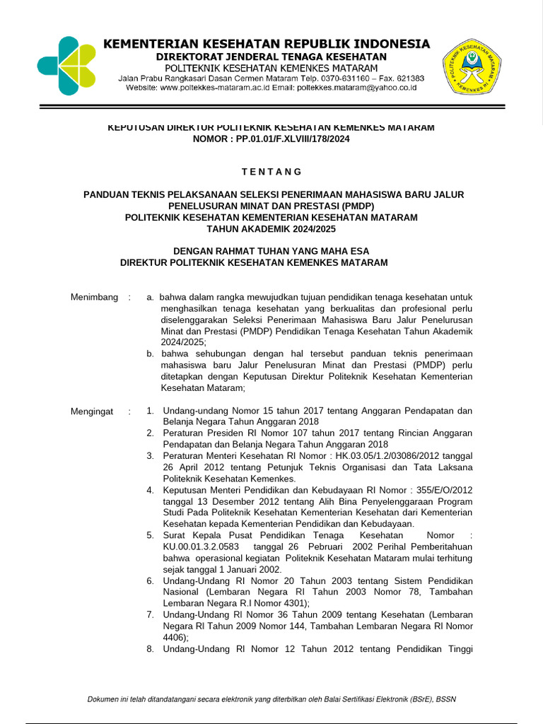 Panduan Teknis PMDP 1 | PDF