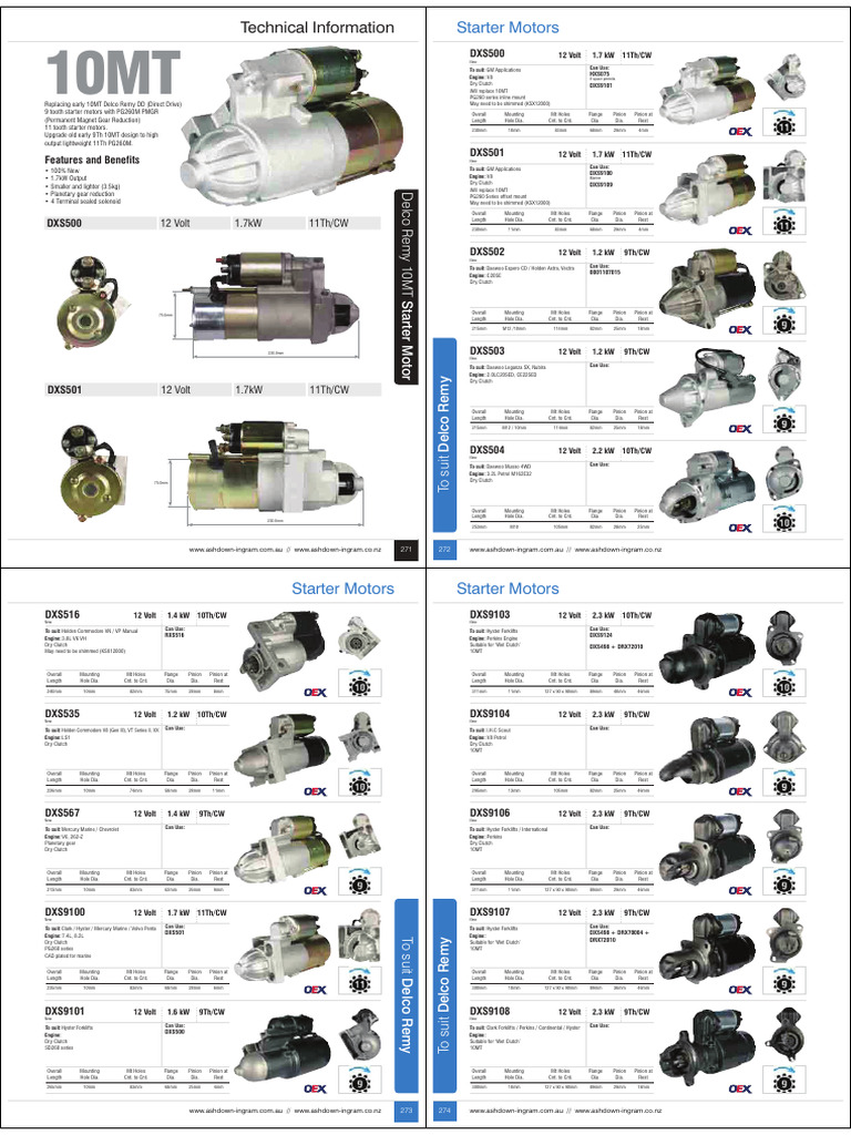 Delco Remy 10MT Starter Motor Guide | PDF | Automotive Industry | Car