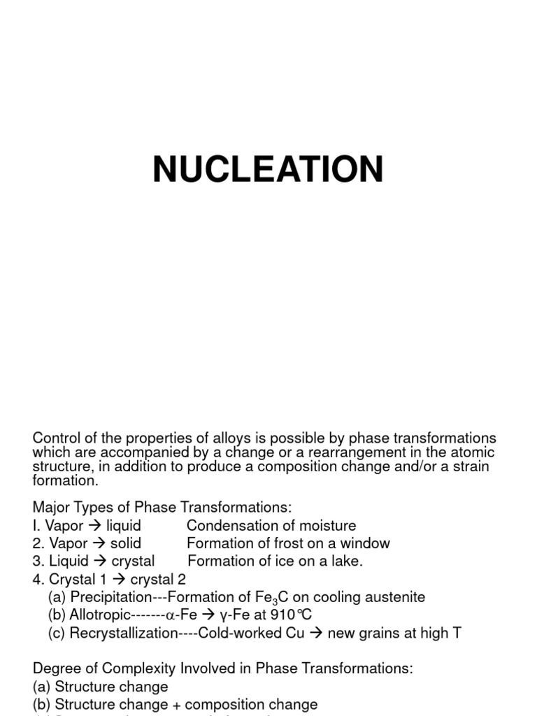 1 Nucleation | PDF | Nucleation | Phase (Matter)