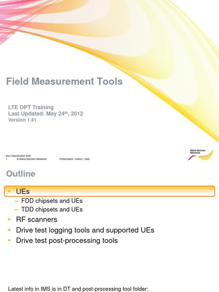 02 Field Measurement Tools | PDF | Lte (Telecommunication ...
