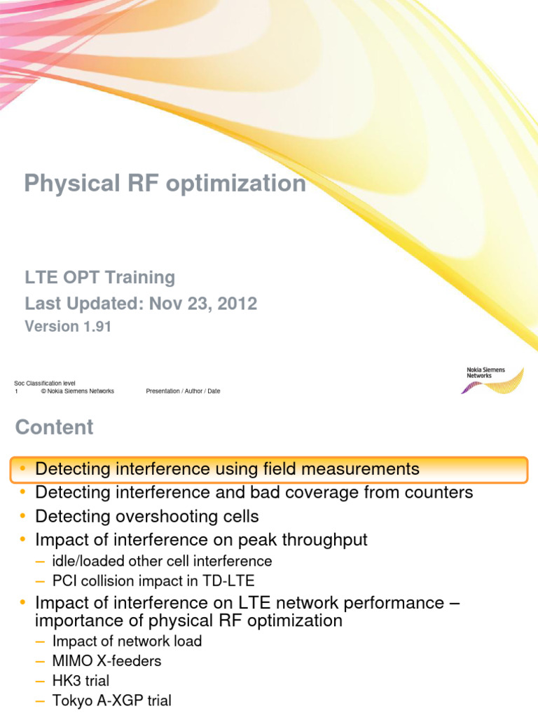 05 Physical RF Optimization | PDF | Lte (Telecommunication ... 05 Physical RF Optimization | PDF | Lte (Telecommunication ...
