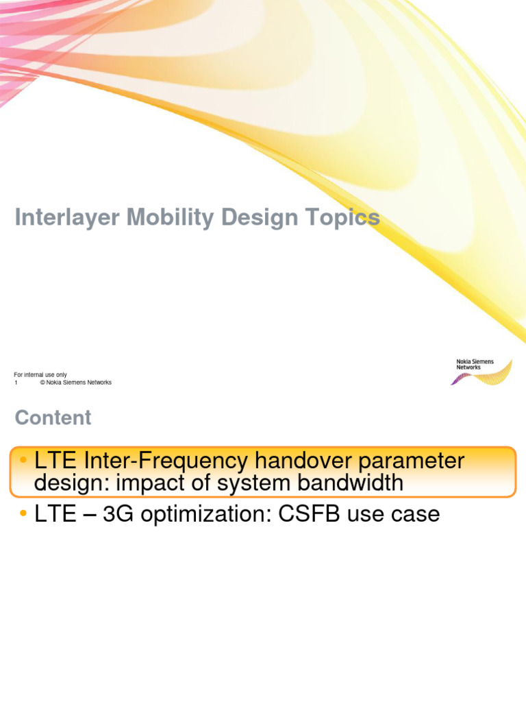 13b - LTE Inter Frequency Mobility Planning and CSFB | PDF | Lte (Telecommunication) | 3 G