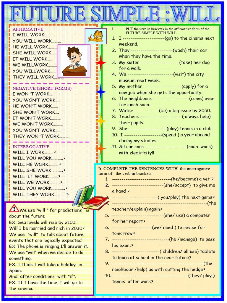 Future Simple Tense Exercises Guide | PDF
