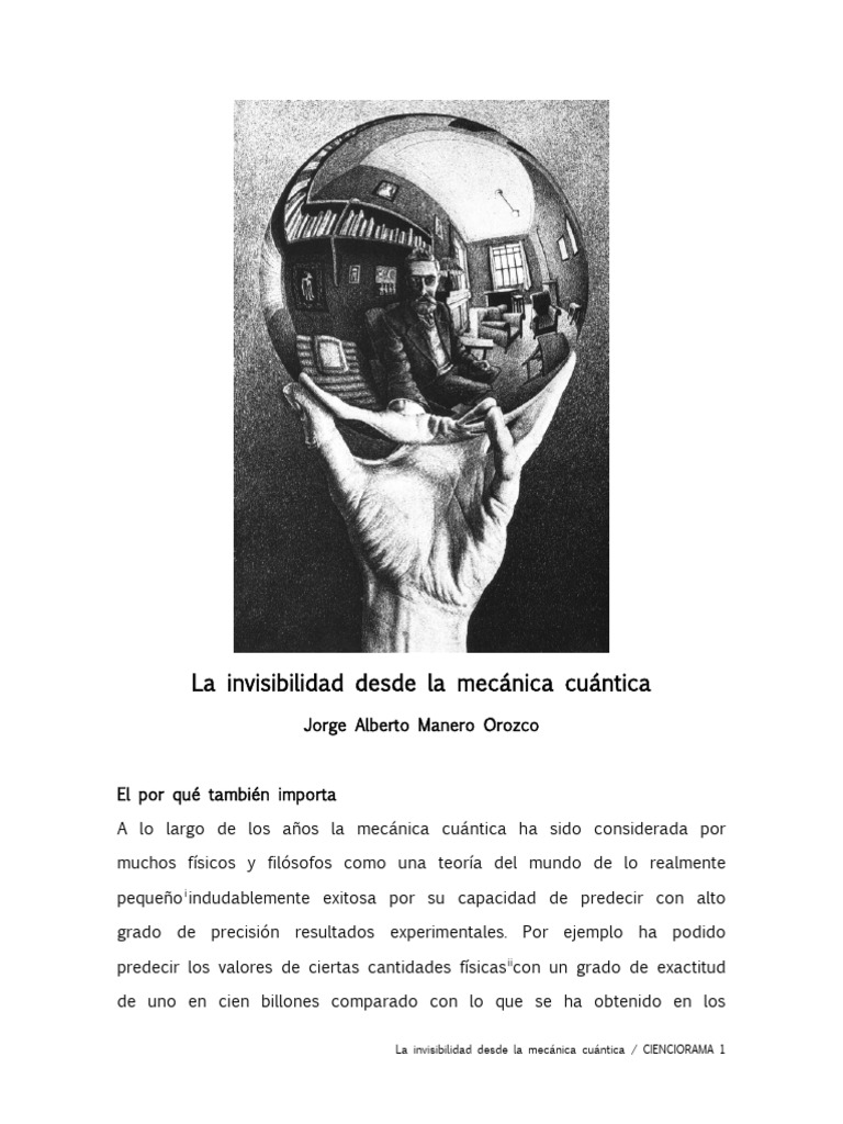 La Invisibilidad Desde La Mecánica Cuántica | PDF | Mecánica | Mecánica ...