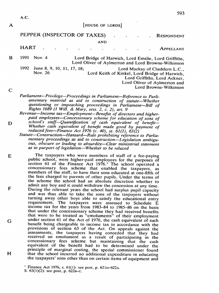 Pepper v. Hart | PDF